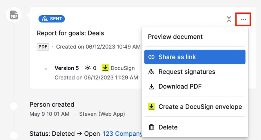 Pipedrive integration: DocuSign - Knowledge Base | Pipedrive